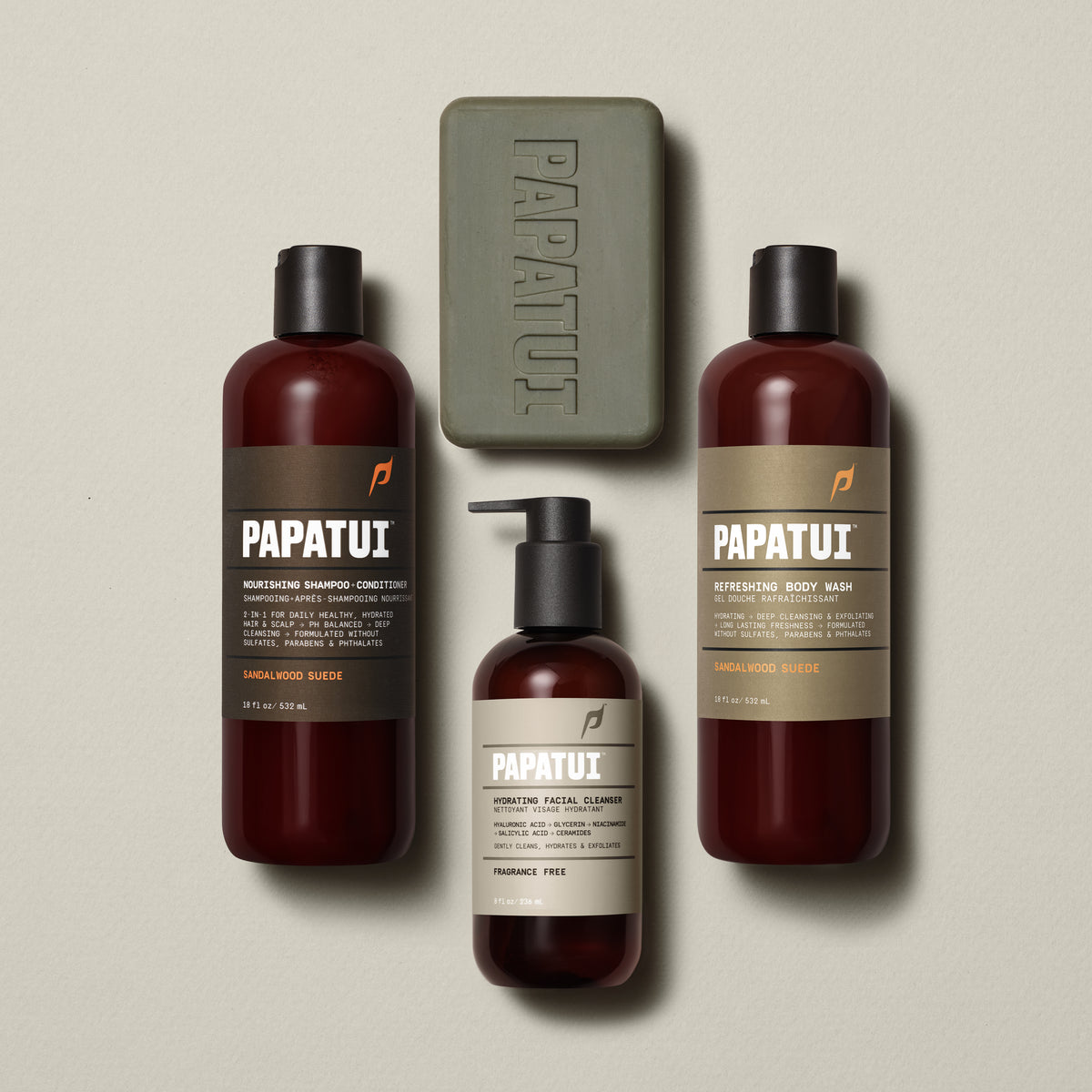 Ultimate Mens Shower Bundle - Sandalwood Suede – PAPATUI