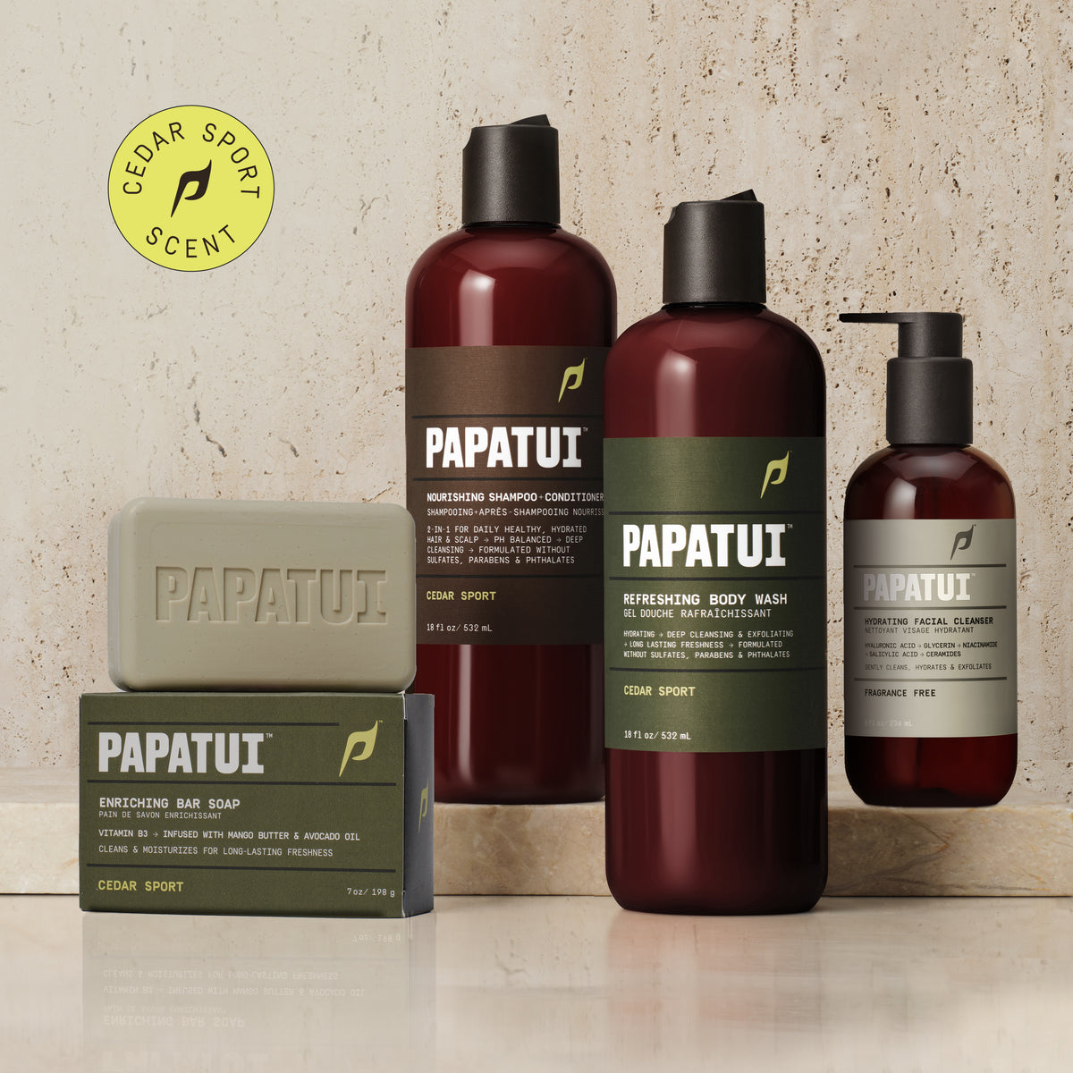 Ultimate Mens Shower Bundle - Cedar Sport | Refresh & Energize - PAPATUI